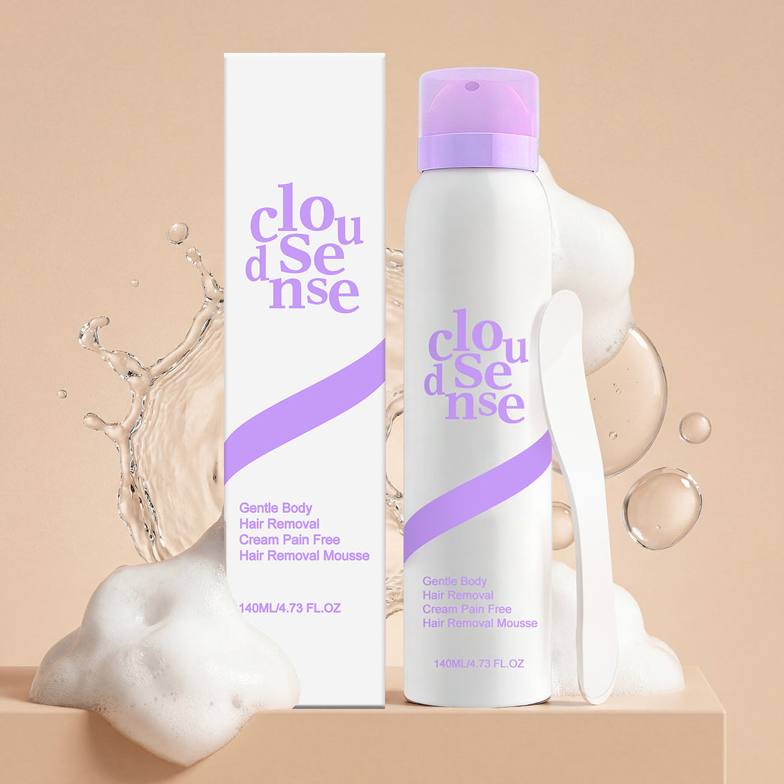 Cloudsense Gentle Body Hair Removal Mousse | Pain-Free Hair Removal Cr ...